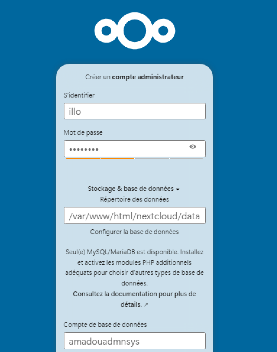 Guide de Configuration NextCloud